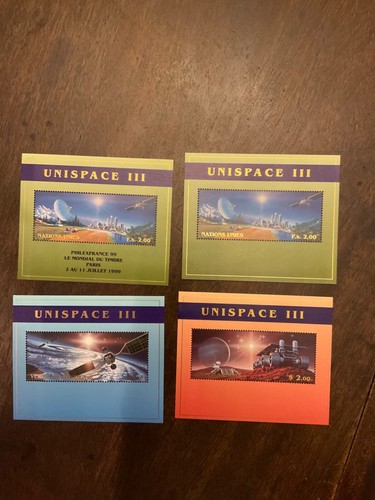 UN 1999 UNISPACE NY 763, Geneva 342, 342a, Vienna 259. $22.50 Lot 65 ...