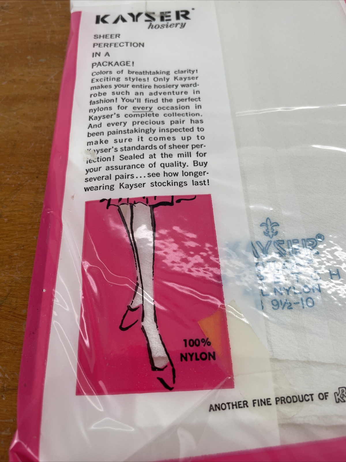 Vintage Kayser White Seamless Agilon Stretch Pantyhose Size B New Old ...