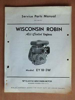Ersatzteilliste Wisconsin Robin Motor Engine Model EY 18-3W Service ...