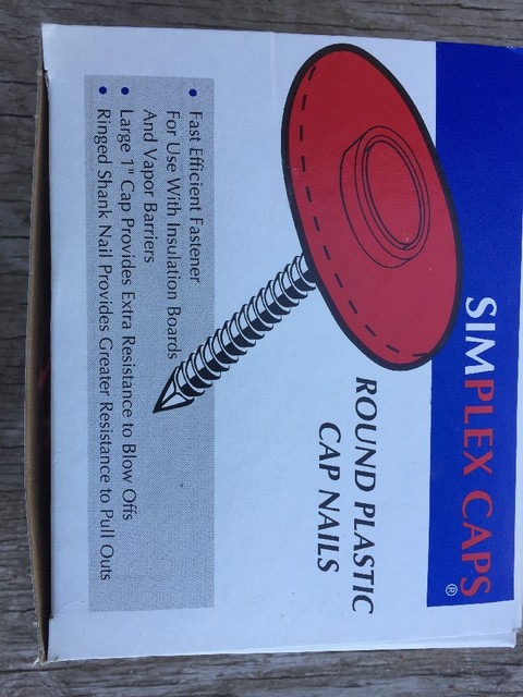 Simplex Nail 2 Inch Plastic Nail Cap 200 Per Pack Made In The USA for ...