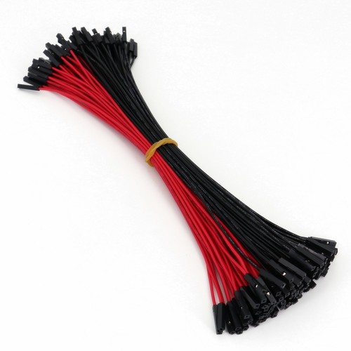 100Pcs Female to Female Red Black 26AWG 20CM Dupont Wire Connectors ...
