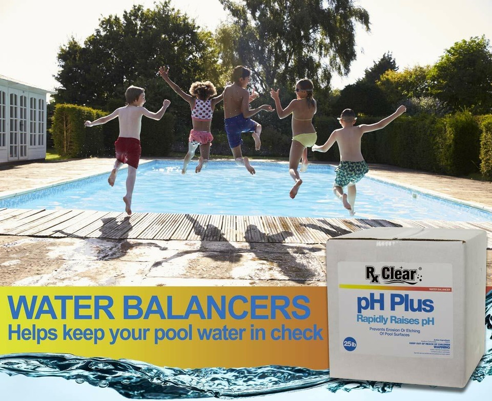 Rx Clear pH Plus Increaser Granular Soda Ash Chemical For Swimming Pool ...