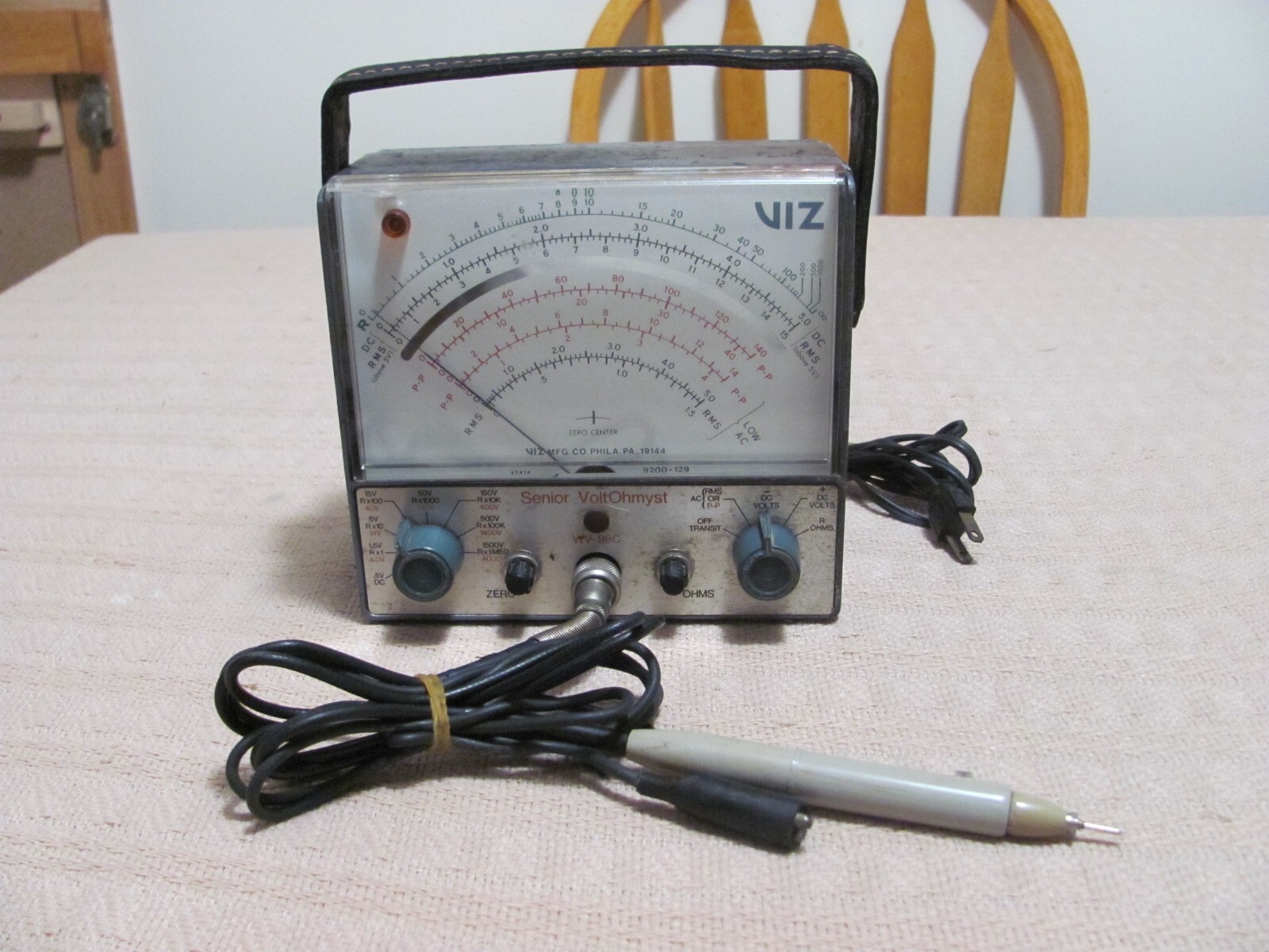 VTG VIZ WV-98C SENIOR VOLT ONMLST MULTIMETER W/ LEDS FOR PARTS OR ...