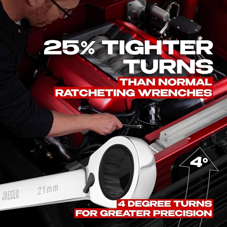 16pc MM/Metric Reversible Ratcheting Combination Wrench Set With Lock ...