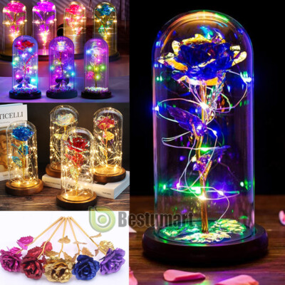Eternal Rose Flower LED Enchanted Galaxy Rose LED Light Mother's Day ...