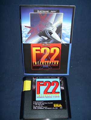 F-22 Interceptor Advanced Tactical Fighter Sega Genesis Video Game Used ...