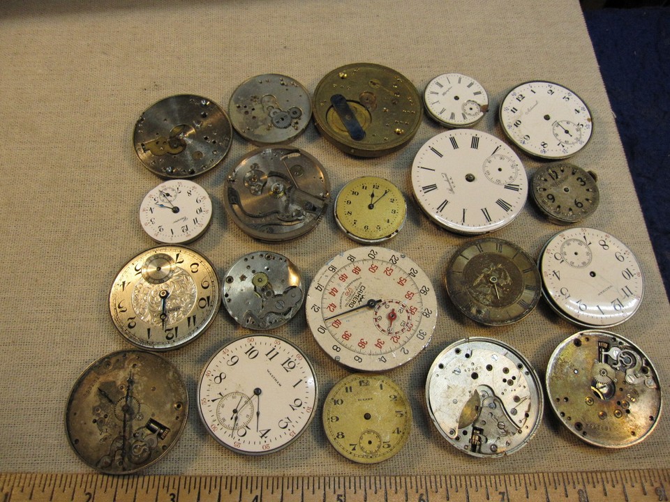 lot of 20 vintage pocket watch movements Altered Art Steampunk | eBay