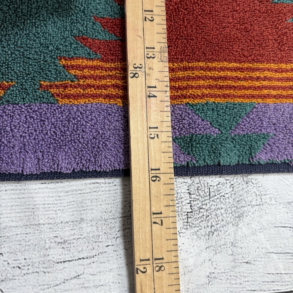 Vintage Ralph Lauren Aztec Southwest Hand Towels Set 2 Purple Red Green ...