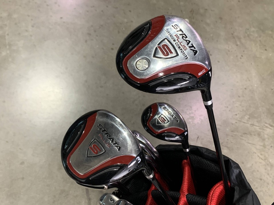 Callaway Strata Plus Club Set Driver 3W 5H 6-PW SW Putter Regular RH HC ...