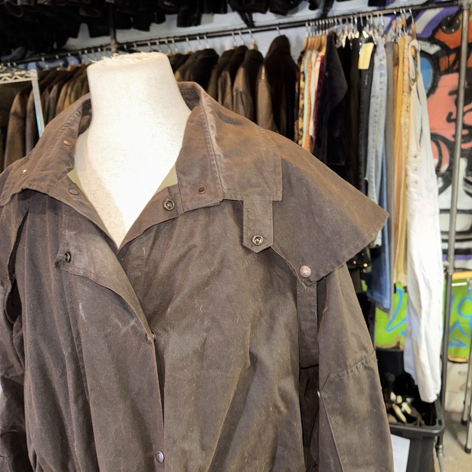 Outback Trading Company brown waxed canvas Waterproof Duster trench ...
