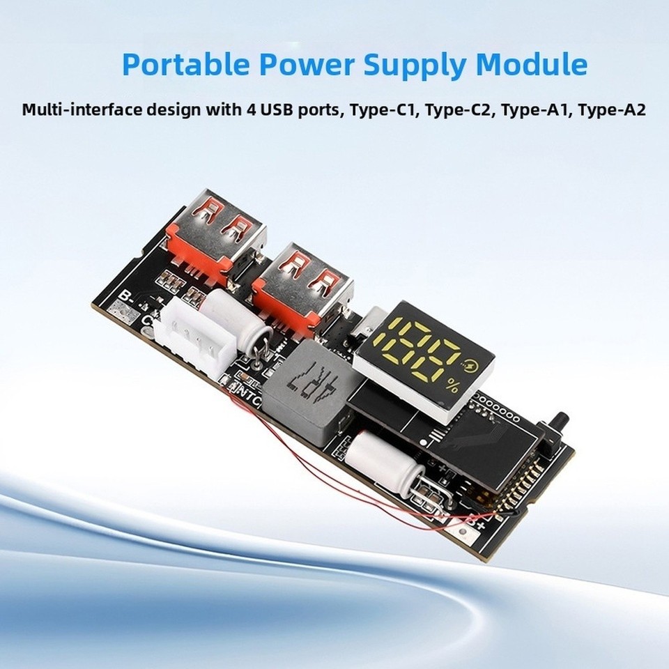 PCB Module for 100W 65W Power Bank with Dual USB C Fast Charging Ports ...
