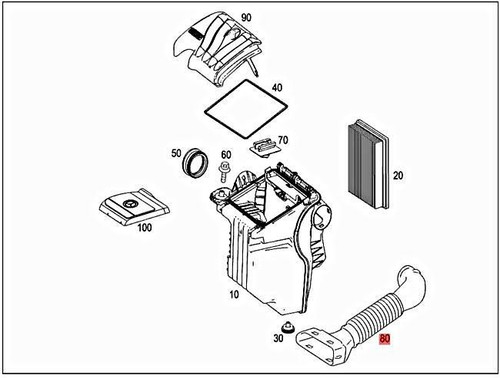 Genuine MERCEDES W245 B-CLASS W245 Hose 2660940287 | eBay