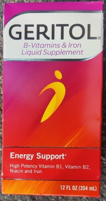 Geritol Liquid Energy Support B-Vitamins and Iron Supplement 12 fl oz ...