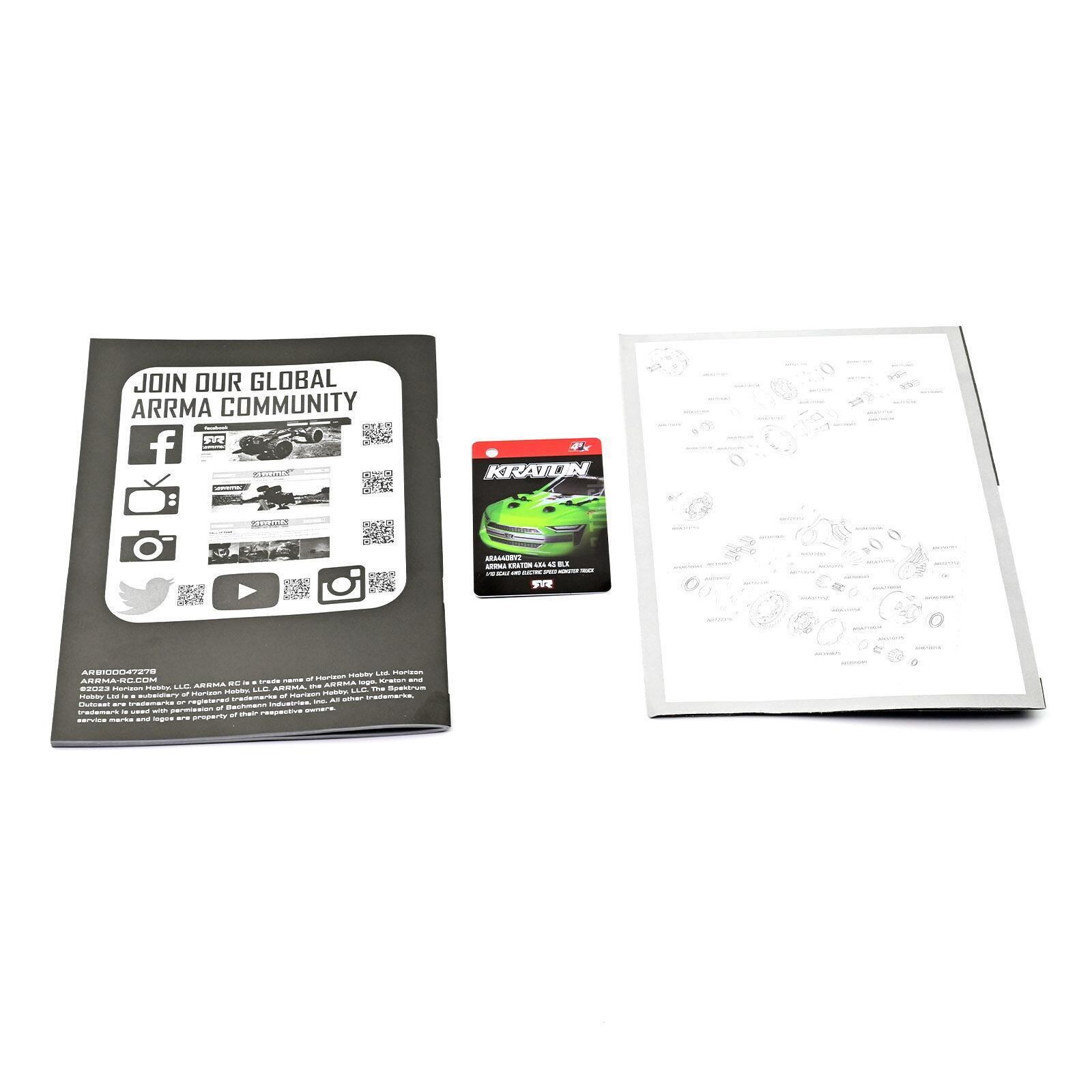 Arrma Kraton 4S 'Get Started' Instruction Manual & Technical Pack ...