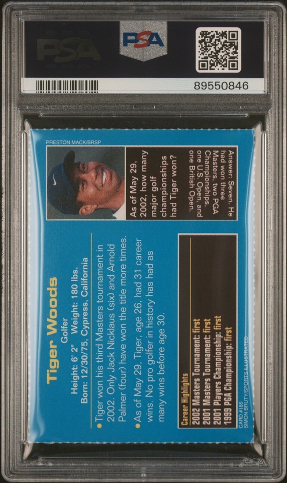 PSA 5 EX 2002 S.I. FOR KIDS #185 TIGER WOODS | eBay
