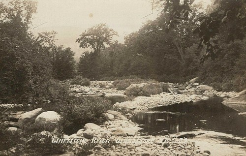 Rppc THE WHETSTONE BROOK BRATTLEBORO NEW HAMPSHIRE pm WARDSBORO. 1934 ...