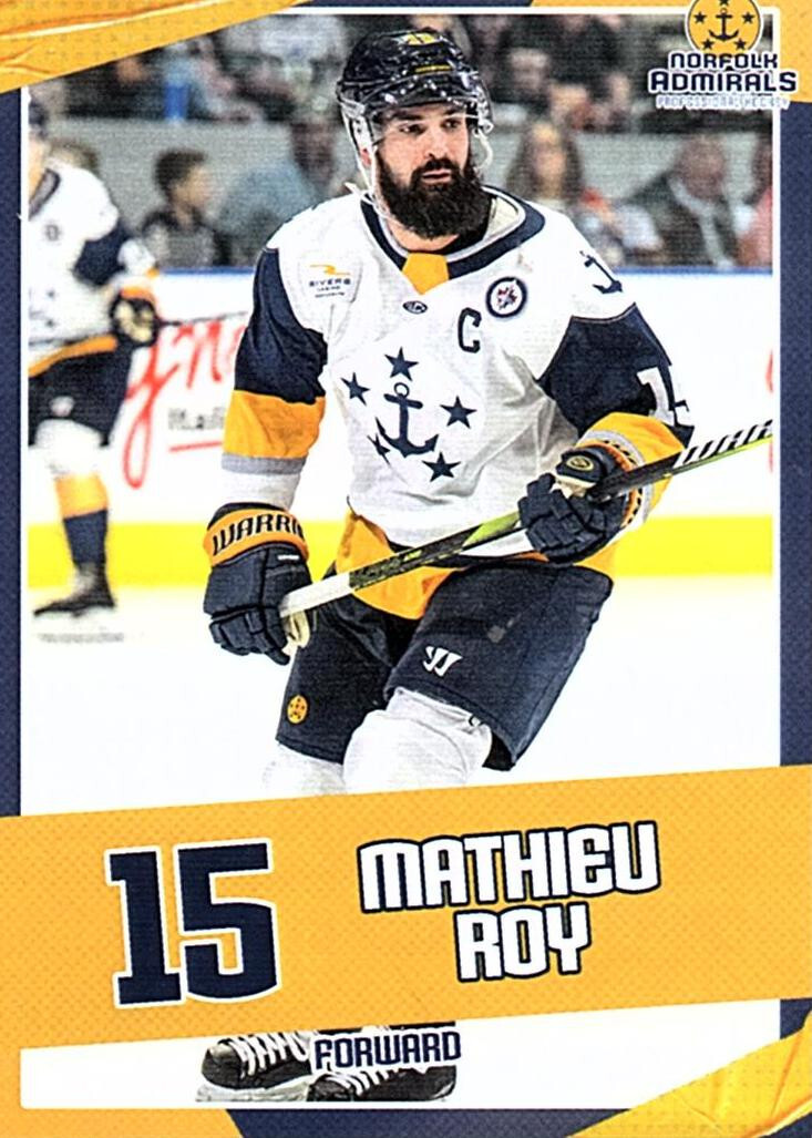 2023-24 Norfolk Admirals Hockey Blue Ridge Bank Team Issued Trading ...