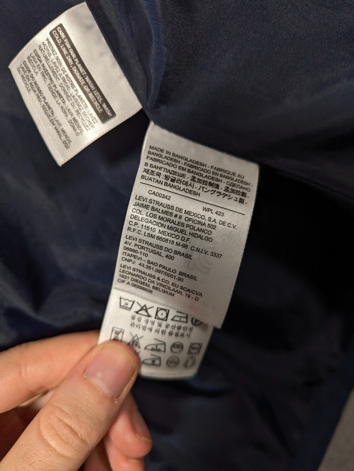 Levi's Chore Jacket Mens Small Navy Utility Engineers Full Zip Coat ...