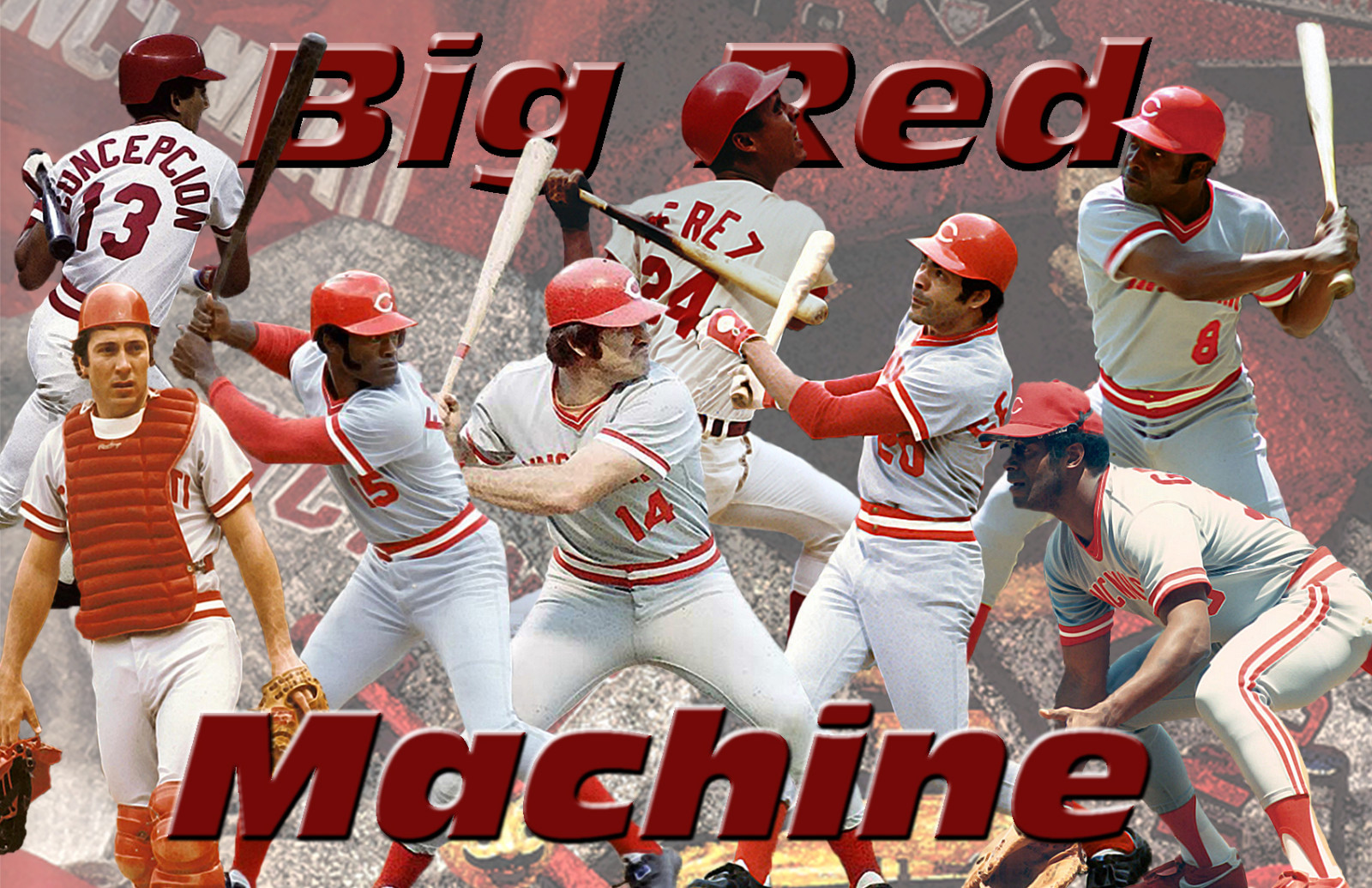 Cincinnati Reds Lithograph print of Big Red Machine 17 x 11 | eBay