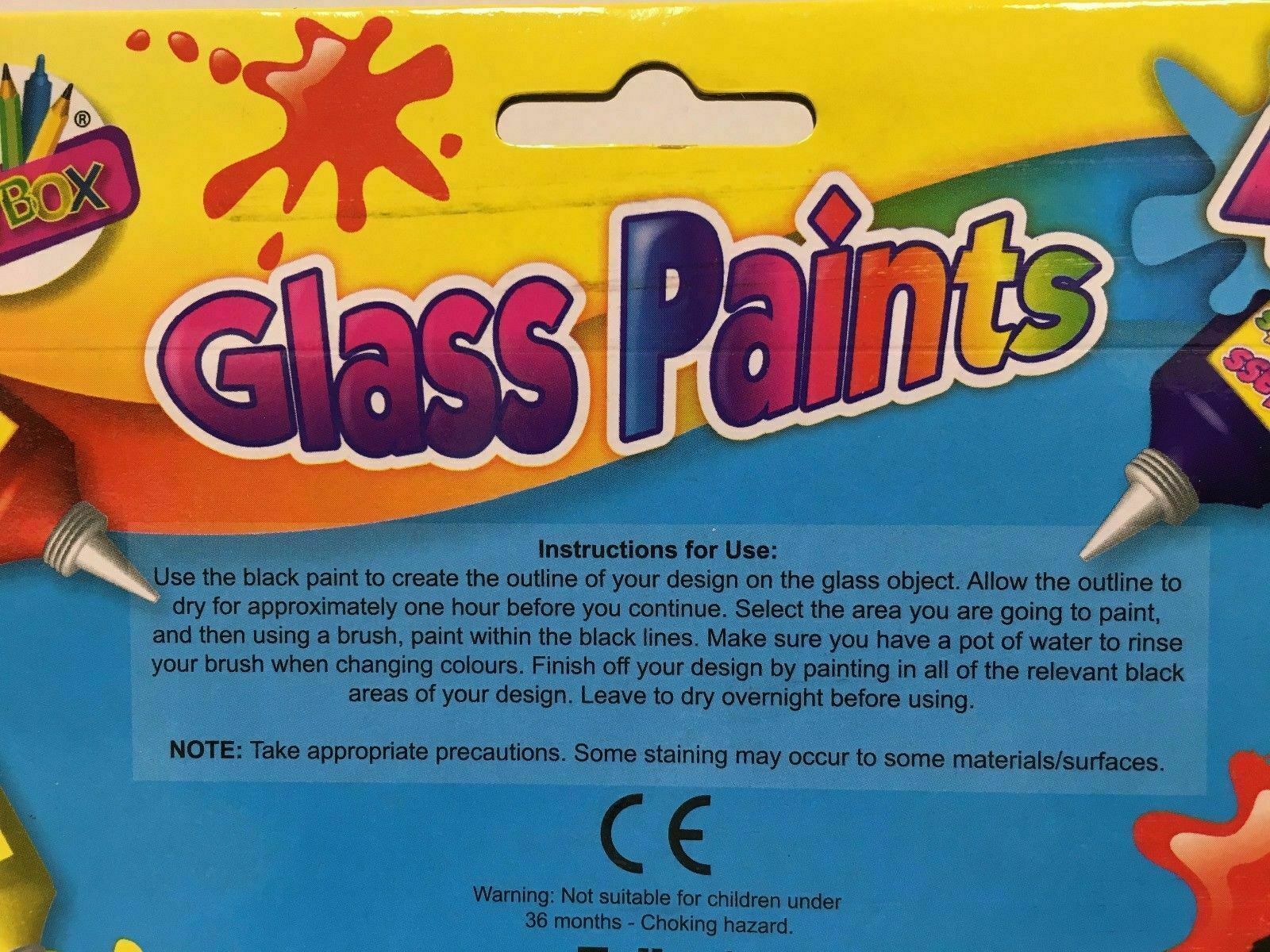 Glass Paints Set Painting Kit Outliner Opaque Transparent Stained Paint ...