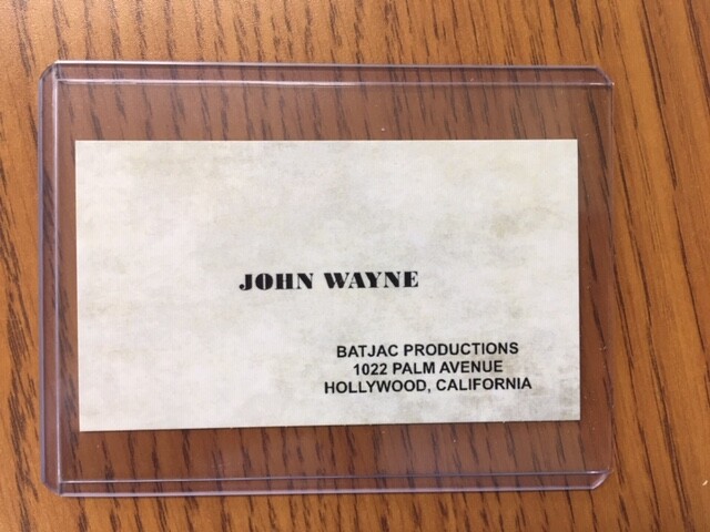 John Wayne Business Card