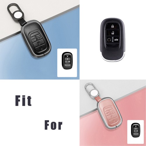 Zinc Alloy Leather Car Smart Key Fob Case Cover For Honda Accord Civic ...