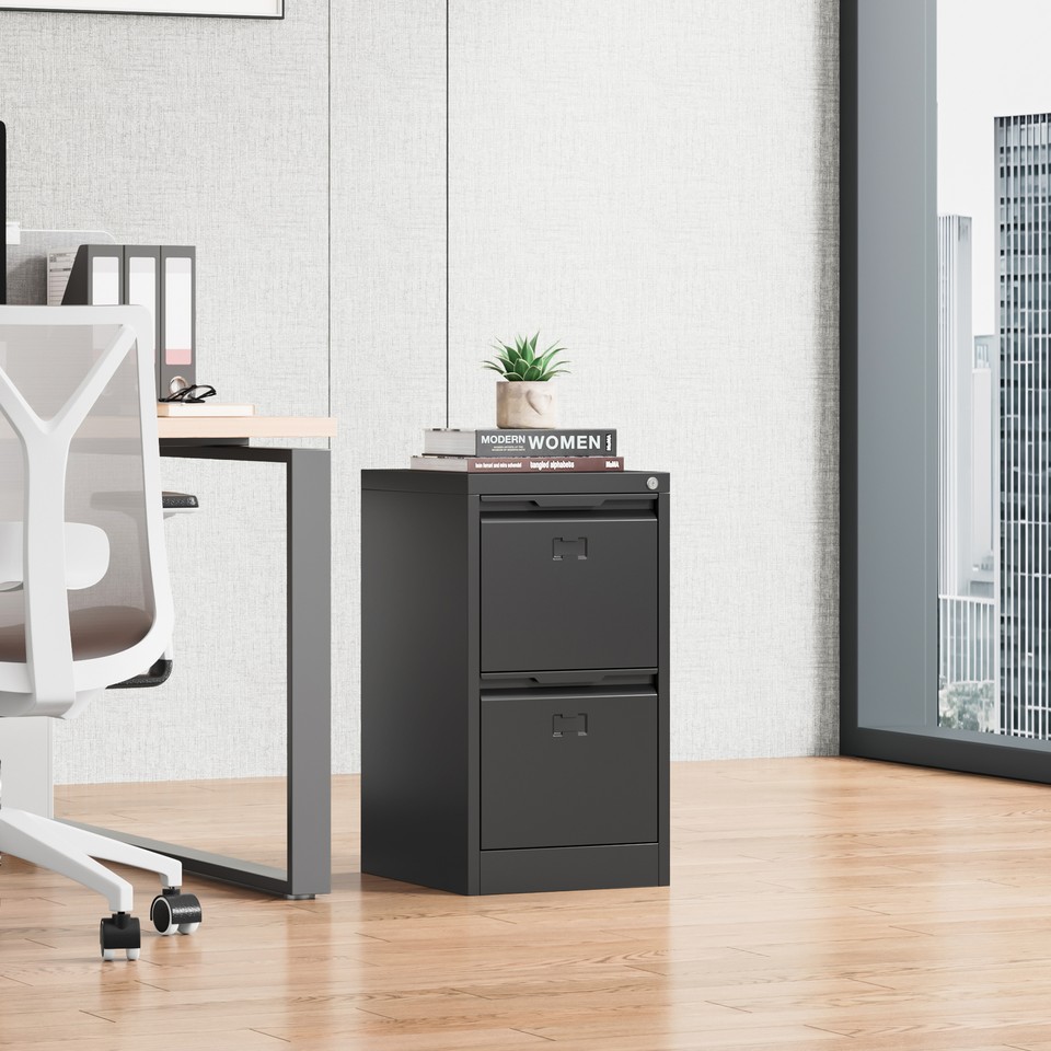 Metal Vertical File Storage Cabinet Filing Cabinet with Lock Drawer for ...