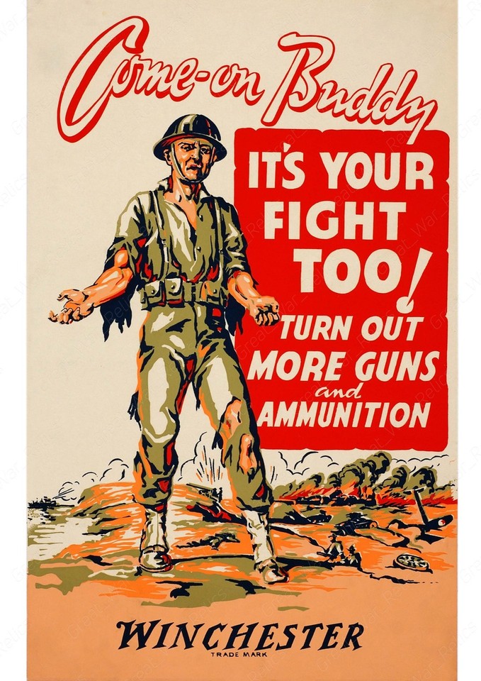Winchester Poster - American Propaganda, WW1 US Propaganda Poster, US ...