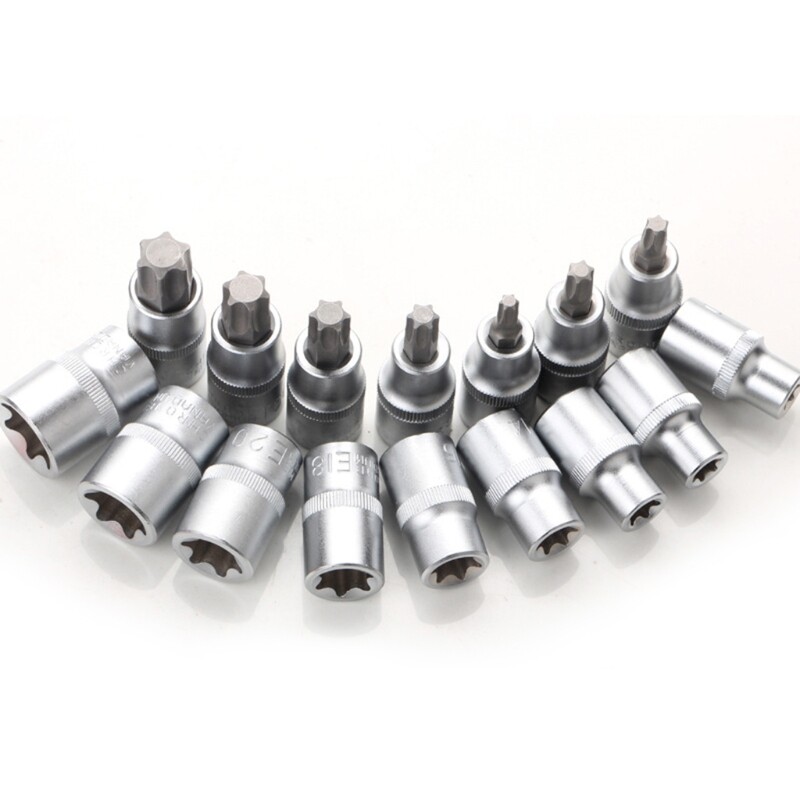 Multiple Sizes Sockets Torx Bit Socket Set with for Case for Steel T30 ...