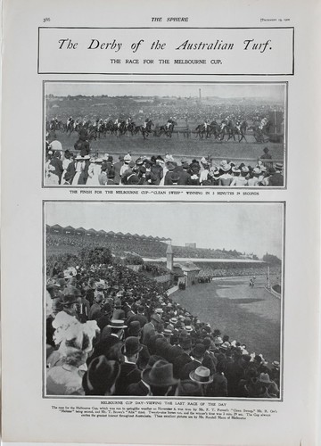 1900 PRINT DERBY AUSTRALIAN MELBOURNE CUP DAY RACES SPECTATORS | eBay