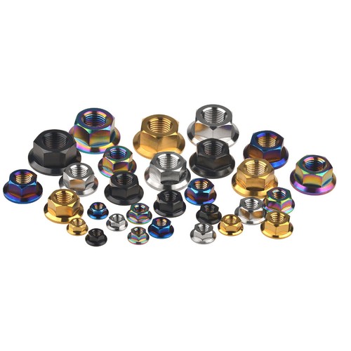 M5 M6 M7 M8 M10 M12 M14 M16 Titanium Nuts Flange Shoulder Hex Nut for ...