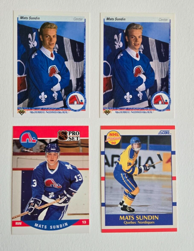 Mats Sundin vintage Topps, Pro Set, UD hockey cards - (4) card lot HOF ...