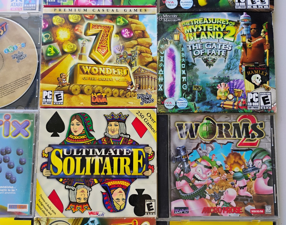 MIXED LOT OF 25 VINTAGE CD-ROM PC COMPUTER VIDEO GAMES | eBay