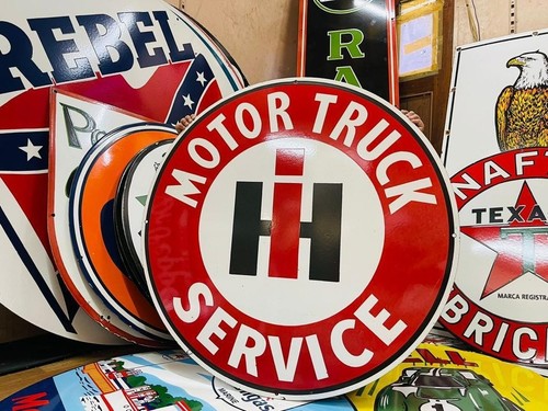 Harvester international Motor truck service porcelain enamel 30 inch ...