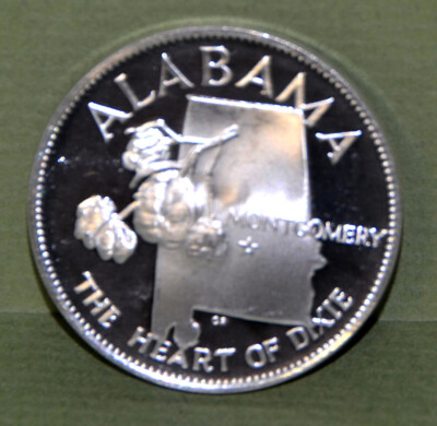 State of ALABAMA .925 SILVER PROOF ROUND, Franklin Mint | eBay