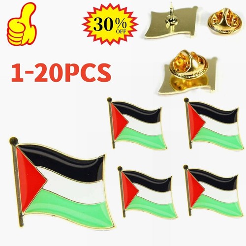1-20PCS Palestine Palestinian Flag Pin Badge BroochNational Badges ...