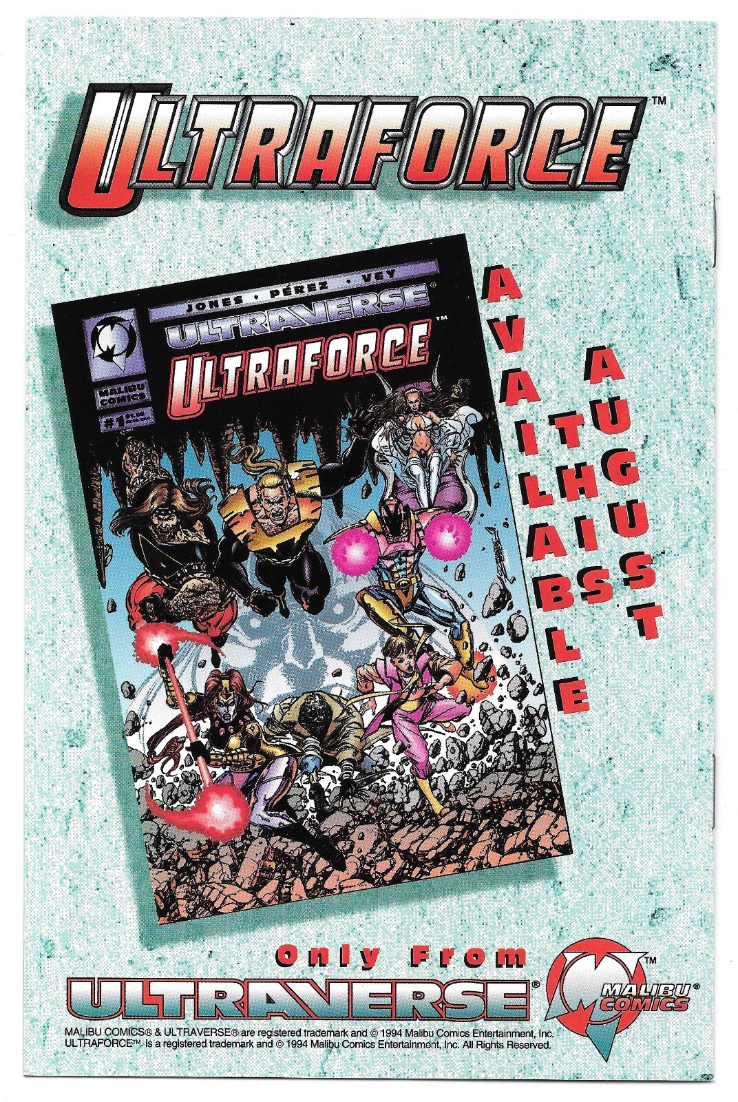 Ultraforce #0 (07/1994) Malibu Comics Ultraverse Ashcan Insert Wizard ...