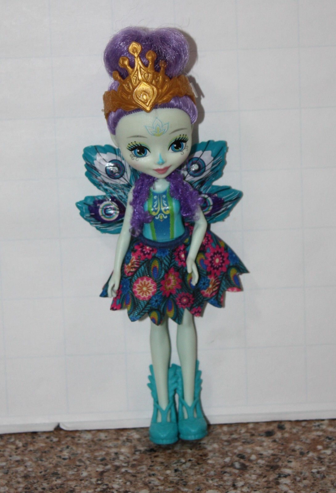 Enchantimals Patter Peacock Fantasy Animal Mattel Blue & Purple ...