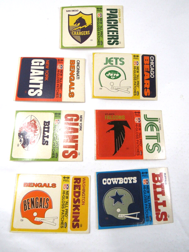 Vintage Fleer NFL Helmet Stickers Lot - Hi-Gloss Patches - 1976 ...