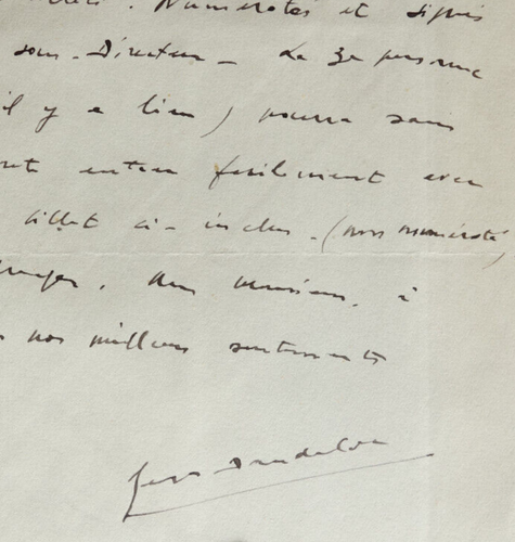 L.A.S. Georges Dandelot (1895-1975) compositeur - Lettre autographe ...