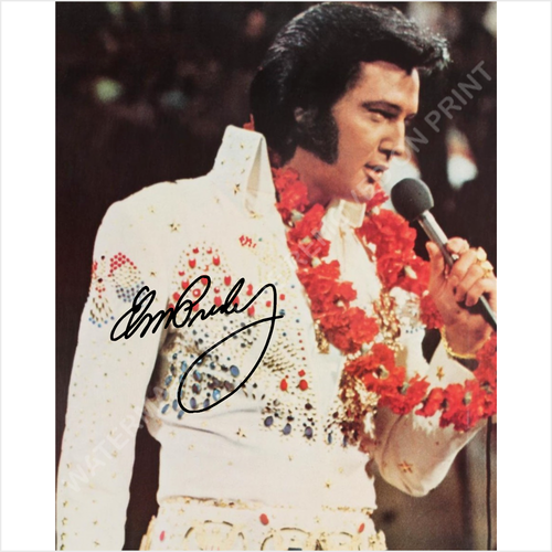 ELVIS PRESLEY 8.5X11 AUTOGRAPH SIGNED PHOTO SIGNATURE ORIGINAL HAWAII ...
