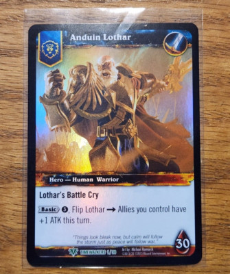 World of Warcraft TCG: Timewalkers Anduin Lothar Foil Hero Card | eBay