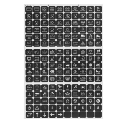 AUXBEAM Universal Switch Panel Stickers 160pcs For 8 Gang Switch Panel ...