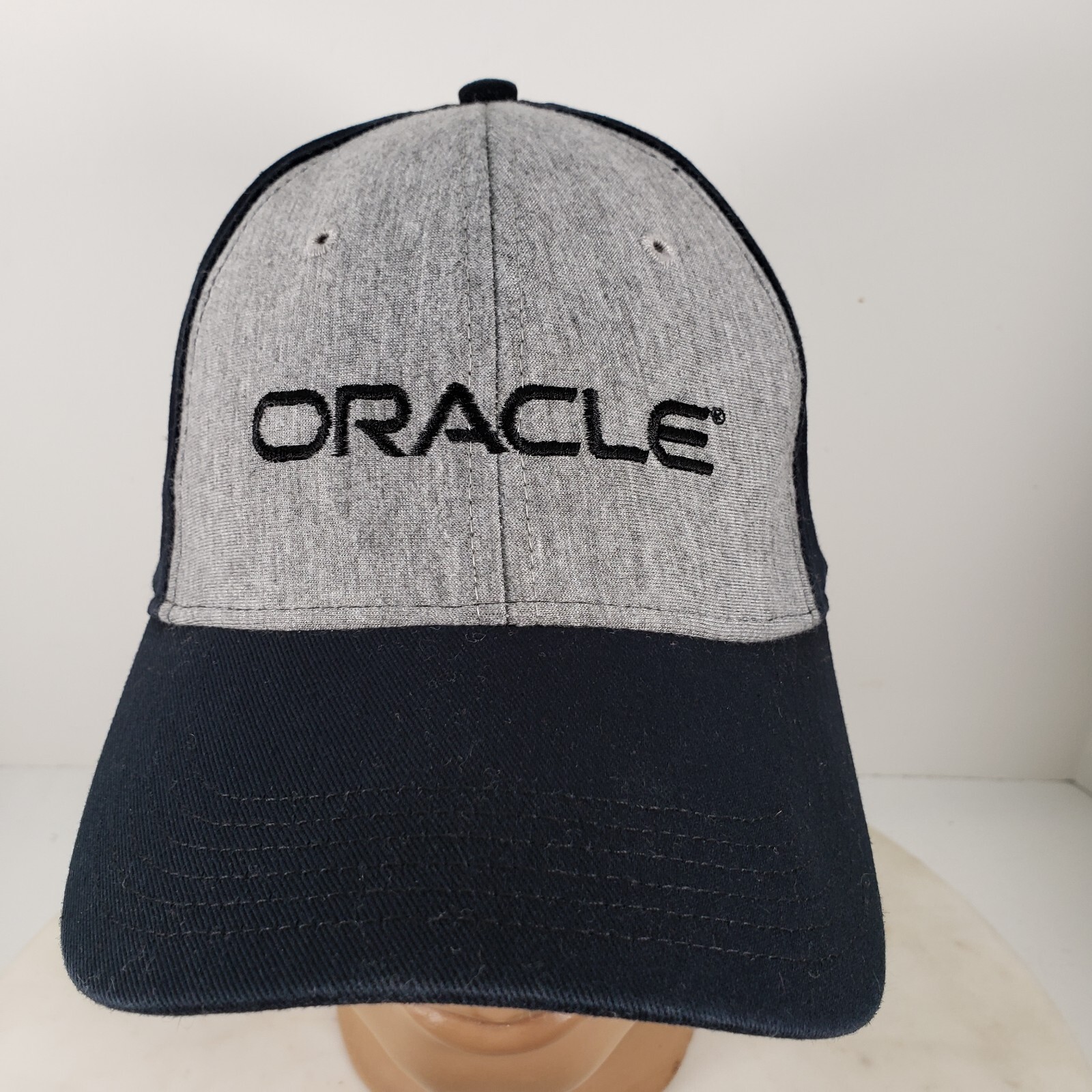 Oracle Hat Spell Out Logo Cap Gray Black Strap Back Adjustable | eBay