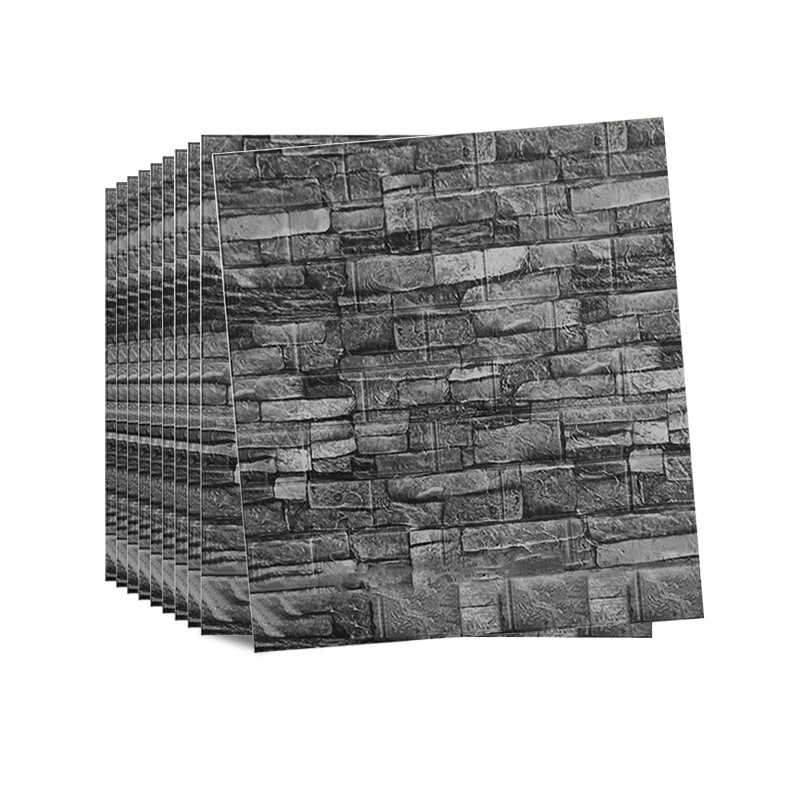 60X Large 3D Tile Brick Wall Sticker Soft Self-adhesive Waterproof Foam ...