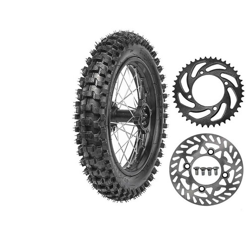 Rear Wheel 90/100- 14 inch Tyre Sprocket Rotor Atomik Pit Bike 150 ...
