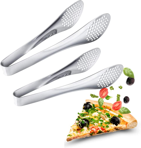 2 Pack Buffet Tongs, Stainless Steel Food Tong Cake Shop Bakery 9Inch ...