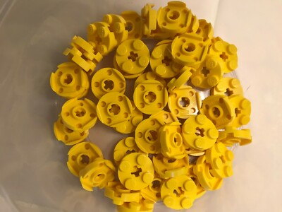 LEGO- BRAND NEW #4032-YELLOW-ROUND PLATE 2 X 2 W/ AXLE HOLE-50 PIECES ...
