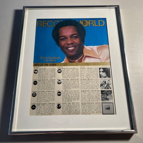 Framed Record World Sept 25, 1976 Magazine Cover - Lou Rawls - Lou ...