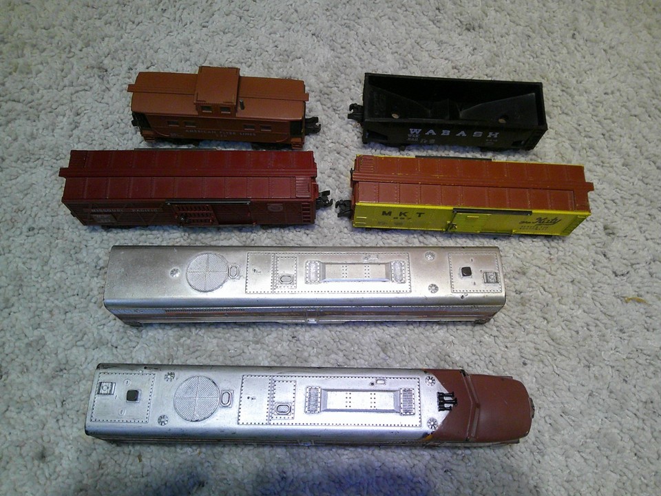 S GAUGE AMERICAN FLYER #477-478 SILVER FLASH DIESEL SET WITH CARS | eBay